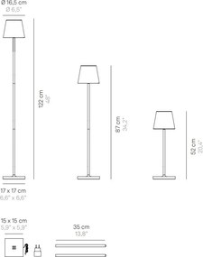 Stojací lampa Poldina s nastavitelnou výškou bílá