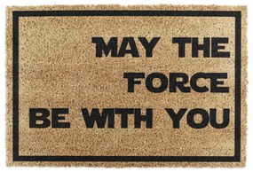 Rohožka z přírodního kokosového vlákna Artsy Doormats May The Force Be With You, 40 x 60 cm