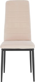 Jídelní židle SWISS - velvet látka, Dulux béžová / černá
