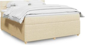 Box spring postel s matrací krémová 180x200 cm textil 3289840