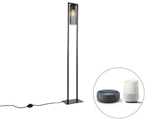 Chytrá moderní stojací lampa černá včetně Wifi ST64 - Balenco Wazo