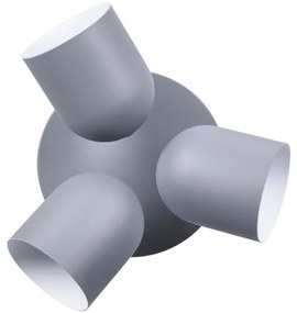 Stropní lampa 3xE27 šedá 32cm AZURO