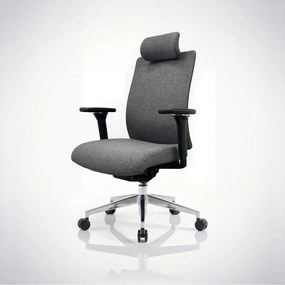 Ergonomická otočná kancelářská židle, tmavě šedá: VECTOR