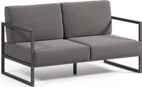 Tmavě šedá hliníková zahradní pohovka Comova – Kave Home