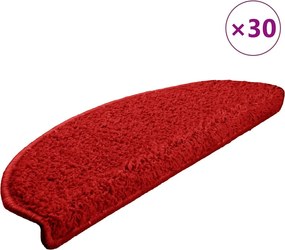 Schodové rohože 30 ks 65 x 21 x 4 cm červené, půlkulaté, velké 3365819