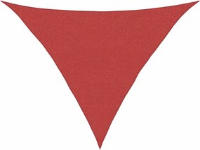 Plachta proti slunci 160 g/m² červená 2,5 x 2,5 x 3,5 m HDPE 311636
