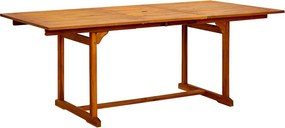 Zahradní jídelní stůl (150–200) x 100 x 75 cm masivní akácie 316564