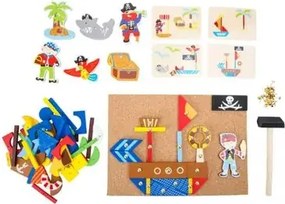 Small Foot Dřevěná kreativní hra piráti / od 6 let