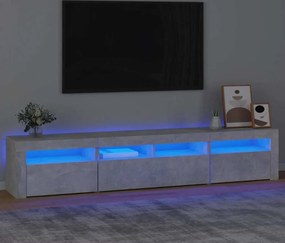 vidaXL TV skříňka s LED osvětlením 210 x 35 x 40 cm [3152735] Barva: Betonová šedá