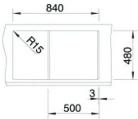 Blanco Metra 5 S Granitový dřez s odkapem oboustranné provedení, 86x50cm, černá 525919
