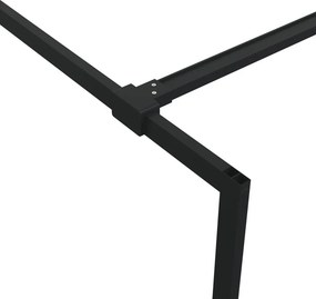 Sprchová zástěna walk-in černá 100 x 195 cm čiré ESG sklo 152147
