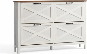 Botník Trina 127 cm krémový/hnědý