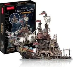 CubicFun Puzzle 3D Pirátský přístav Tortuga / 218 dílků / od 8 let