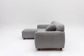 Designová rohová sedačka Jamiya 273 cm světle šedá - levá