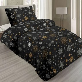 Jahu Povlečení mikroflanel Magic Black 140x200, 70x90 cm