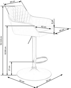 Barová židle Gavin, zelená / černá