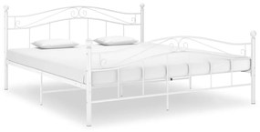 Rám postele bílý kov 140 x 200 cm