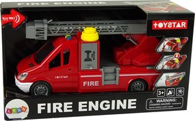 LEAN Toys Hasičské auto se stříkáním vody, zvuky a světly červené