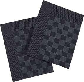 vidaXL Kuchyňské utěrky 10 ks černé a bílé 50 x 70 cm bavlna [136276] Barva: Černá a šedá