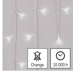 Vánoční osvětlení EMOS D4CC02 ZY1905 LED řetěz krápníky 5m studená bílá ovladač programy