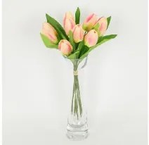 Autronic Puget tulipánů, 9 hlaviček, umělá květina, barva růžová NL0037PINK