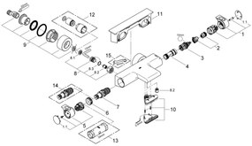GROHE 34464001 - Termostatická vanová baterie GROHTHERM 2000 DN 15 lesklý chrom