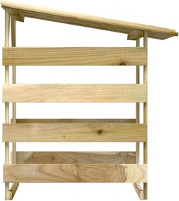 Pergola se střechou 100 x 90 x 100 cm impregnované borové dřevo 318379