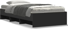 Rám postele černý 100 x 200 cm kompozitní dřevo 3295668