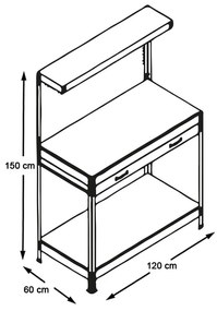 Pracovní stůl do garáže, do dílny