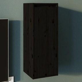 Petromila Nástěnná skříňka černá 30 x 30 x 80 cm masivní borové dřevo