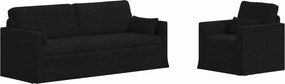 Set pohovek 2 ks Černá textil 3407583