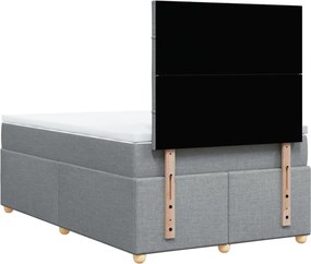 Box spring postel s matrací světle šedá 120x190 cm textil 3291219