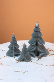 ALBERI - Sada tří stromečků, jedinečná dekorace, kamená šeď