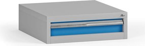 Závěsný dílenský box na nářadí G345 k pracovním stolům do dílny, 1 zásuvka, 565 x 580 x 180 mm, modrá