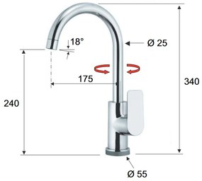 HOPA Dřezová stojánková baterie FONTI T7237 - bílá matná BARELT7237