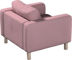 Potah na křeslo IKEA Karlstad, krátký barva růžová látka pletený vzor