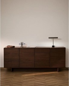 Tmavě hnědá komoda v dekoru ořechu 194,5x78x45 cm Norlen – Kave Home