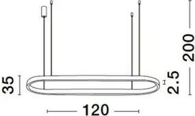 Závěsné LED svítidlo NOVA LUCE CUPPE 58W 3000K černé 9345624