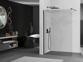 Mexen Kioto sprchová zástěna WALK-IN 8mm, 100x200 cm, sklo čiré/černý profil, 800-100-101-70-00