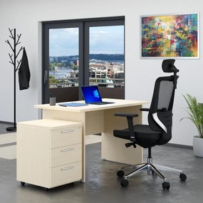 Sestava kancelářského nábytku Visio 1, 120 cm, javor