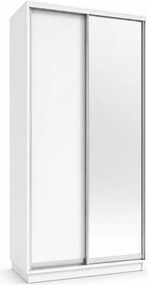 Skříň s posuvnými dveřmi 1200x2200x600 1LTD 1 Zrcadlo nymphaea alba, profil stříbrný