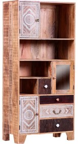 Massive home | Dřevěná vitrína Puno z masivního mangového dřeva - VÝPRODEJ MH60664/5