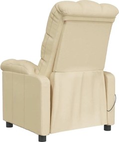 Masážní křeslo krémové textil 289815