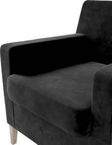 Potah na křeslo IKEA Karlstad barva černá látka lesklé, sametová
