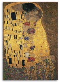 Obraz na plátně REPRODUKCE Gustav Klimt - Polibek - 70x100 cm