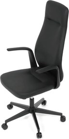 Kancelářské křeslo KA-T8325 BK, synchronní mechanismus, černá ekokůže (66 x 62) cm