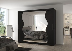 ADRK Furniture Skříň s posuvnými dveřmi a zrcadlem SHARON 250 ADRK-SW-SHA-B-250