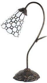 Stolní Tiffany lampa kamínky TransparentEye - 30*17*48 cm E14/max 1*25W