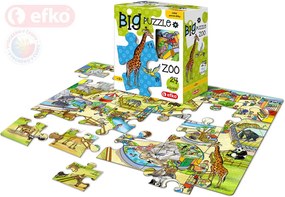 EFKO Baby Puzzle BIG V ZOO velké dílky skládačka set 24 dílků 68x47cm v krabici ef54615