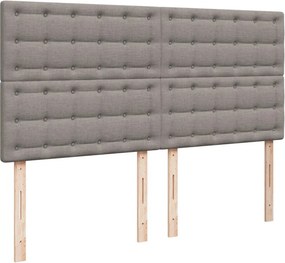 Box spring postel s matrací taupe 200x200 cm textil 3291793